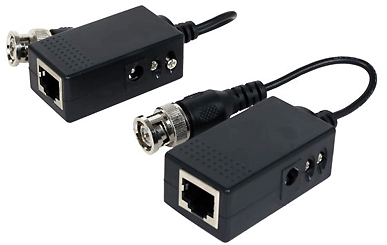 Composite BNC Video DC Power Balun Extender Over Ethernet CAT5 6 Cable ...